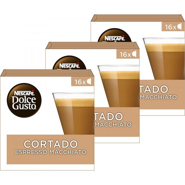 Set NESCAFÉ Dolce Gusto Cortado Espresso Macchiato 12122140, 48 capsule ...