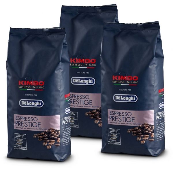 Pachet 3 pungi cafea boabe DeLonghi Kimbo Espresso Prestige DLSC615 ...